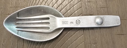WW2 Original German Field Issue Folding Spoon & Fork | eBay