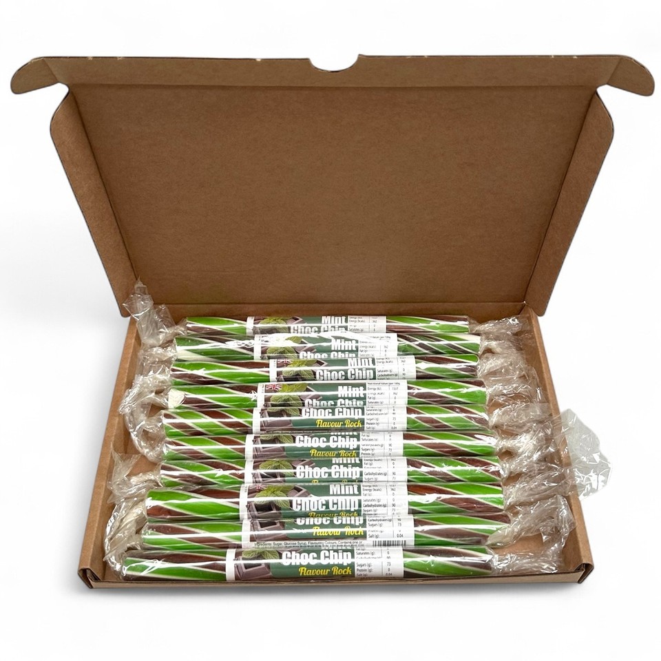 Mint Choc Chip Rock Stick Handmade Uk British Traditional Candy Sweet ...