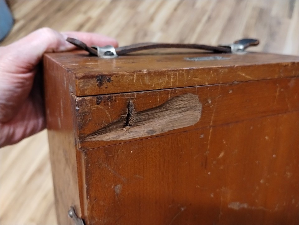 WW2 Japanese Type 92 Aircraft Aviation Compass Wooden Storage Case Only ...