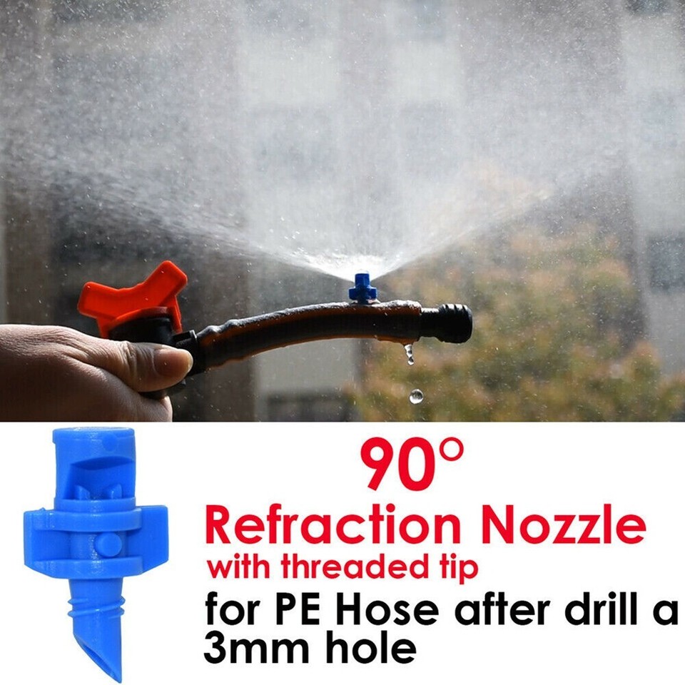 50PC/Micro Spray Jets 90-360d Watering Spray Misting Nozzle Sprinkler ...