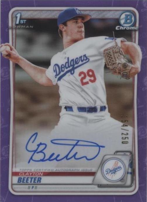 2020 Bowman Draft - Chrome Draft Picks Autographs Clayton Beeter #CDA ...