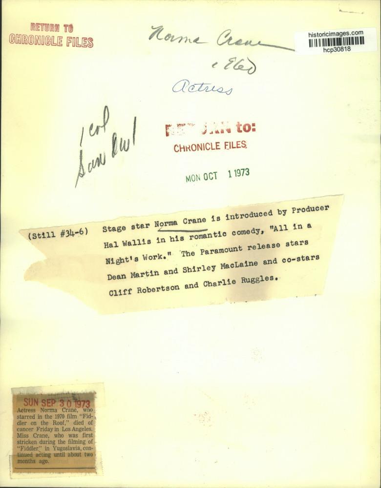 Norma Crane Death