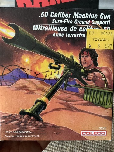 Vintage Rambo .50 Caliber Machine Gun 1986 Coleco New In Box No.2 | eBay