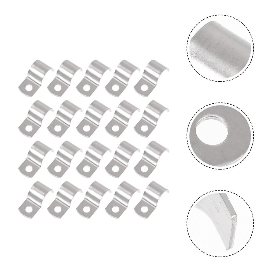 100 Pcs Metal Cable Clips Wire Fixed Management Fixator Fixing Buckle ...