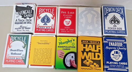Lot of (10) New & Vintage Magic Theme Playing Cards and Trick Decks #80 ...