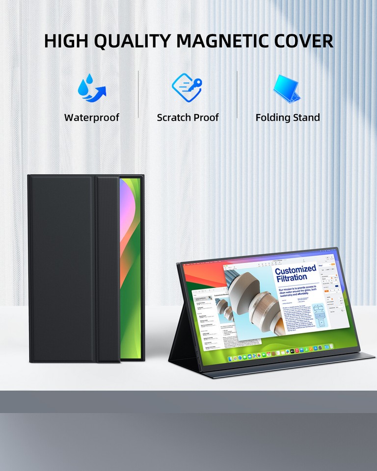 18.5" 120Hz Portable Gaming Monitor Larger 1080P Monitor For Steam Deck ...