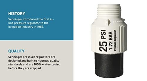 Senninger Pressure Regulator 25 Psi 3/4" Hose Thread Drip Irrigation ...