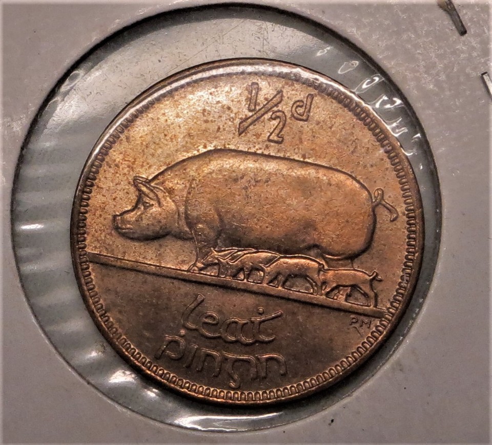 IRELAND 1946 Irish Half PENNY RED UNC #334 | eBay