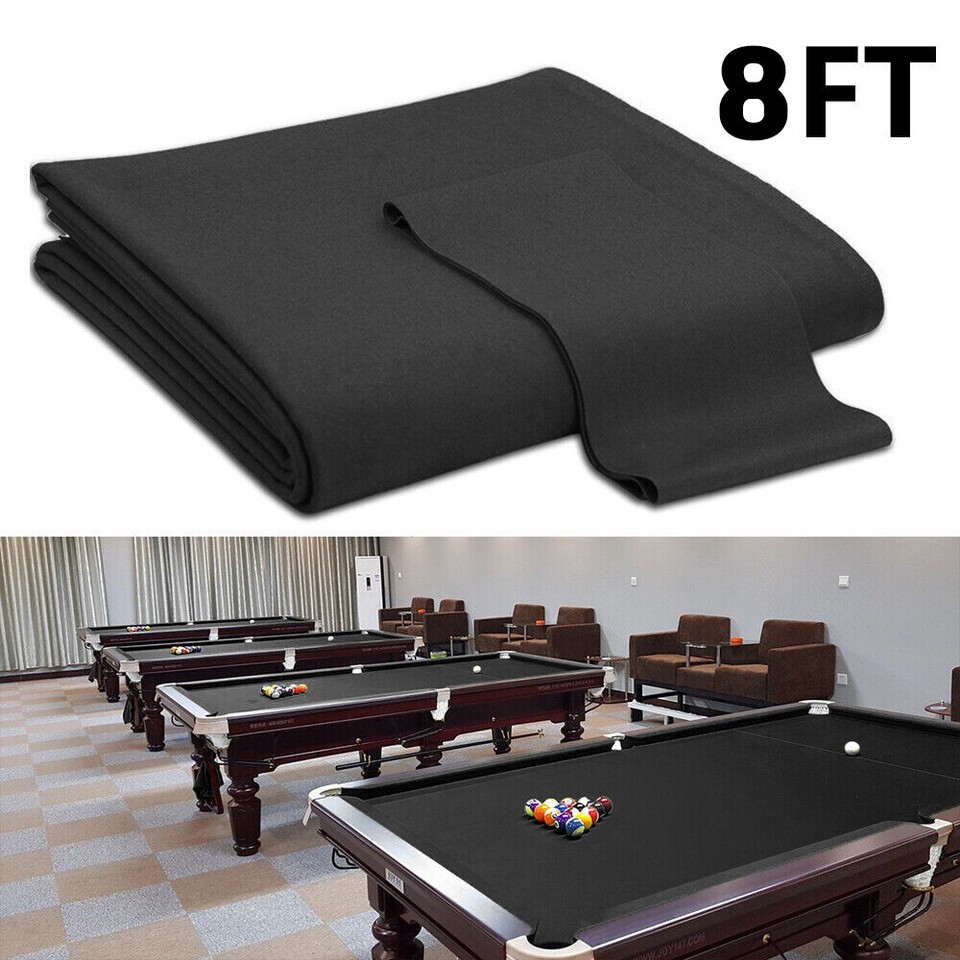 Black 7/8/9ft Table Worsted Pool Table Cloth Speed Billiard Felt PRE ...