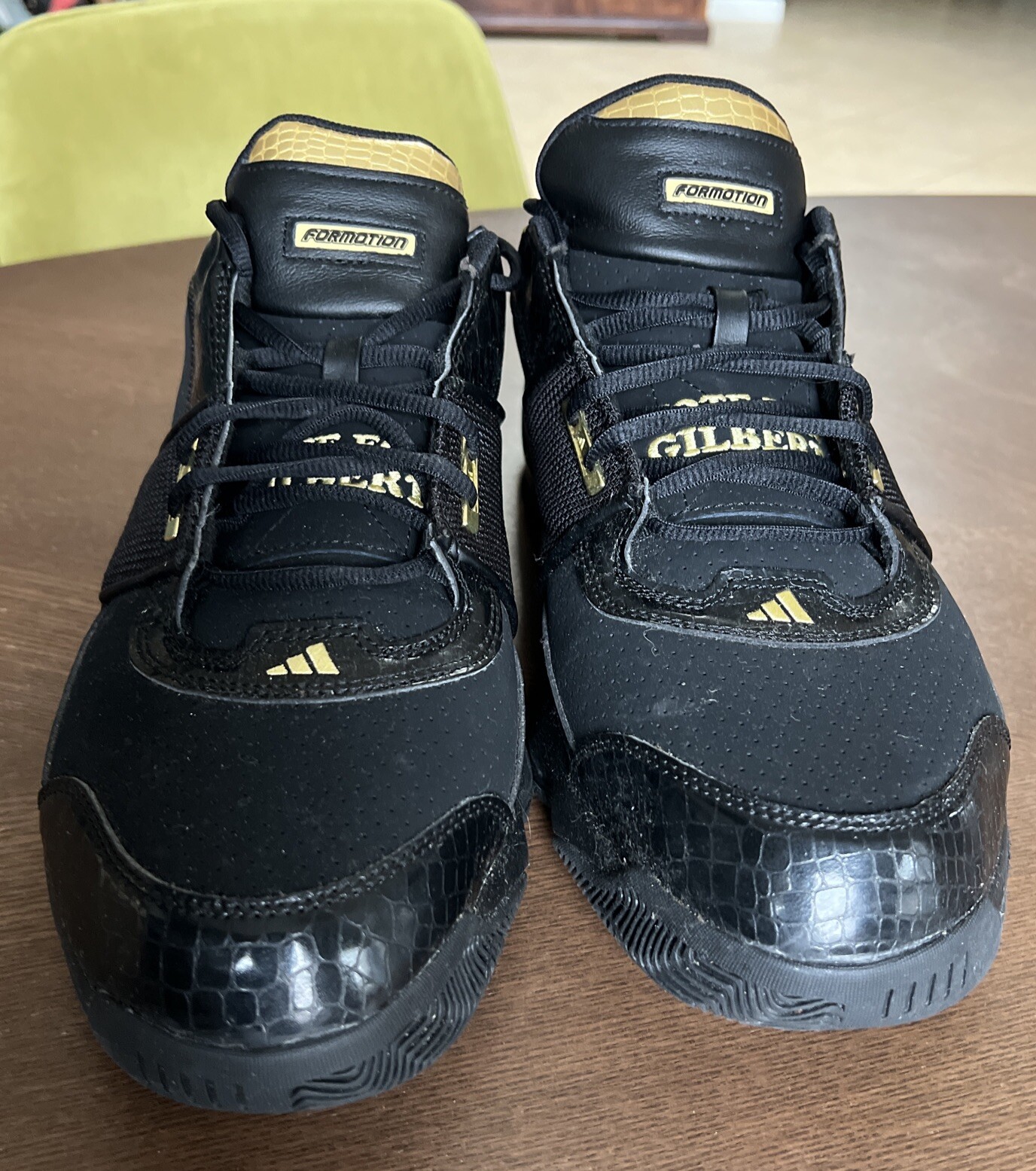 Adidas Agent Gil Restomod Basketball Shoes Black Gold… - Gem