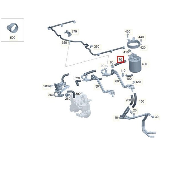 Mercedes-Benz GL X164 Fuel Hose A6420785281 Genuine for sale online | eBay