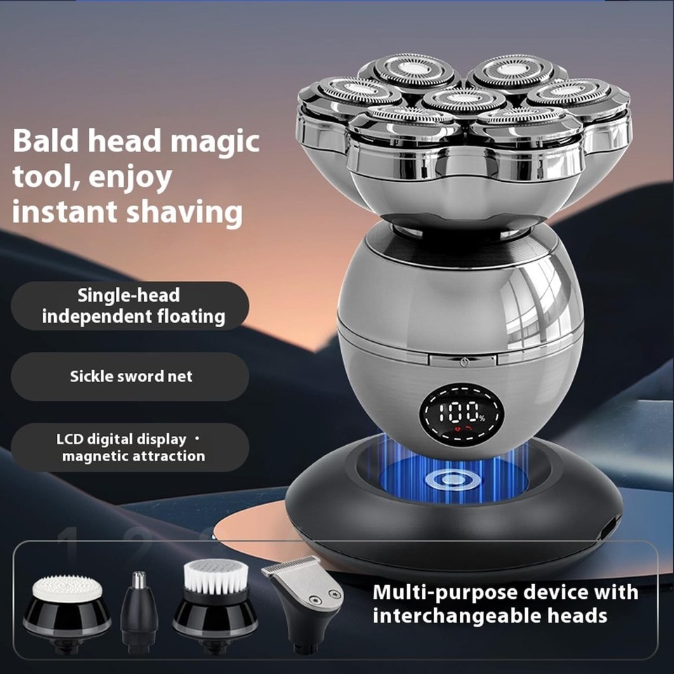 The Original Smooth Geezer Head Shaver, Wireless Charging Floating Head ...