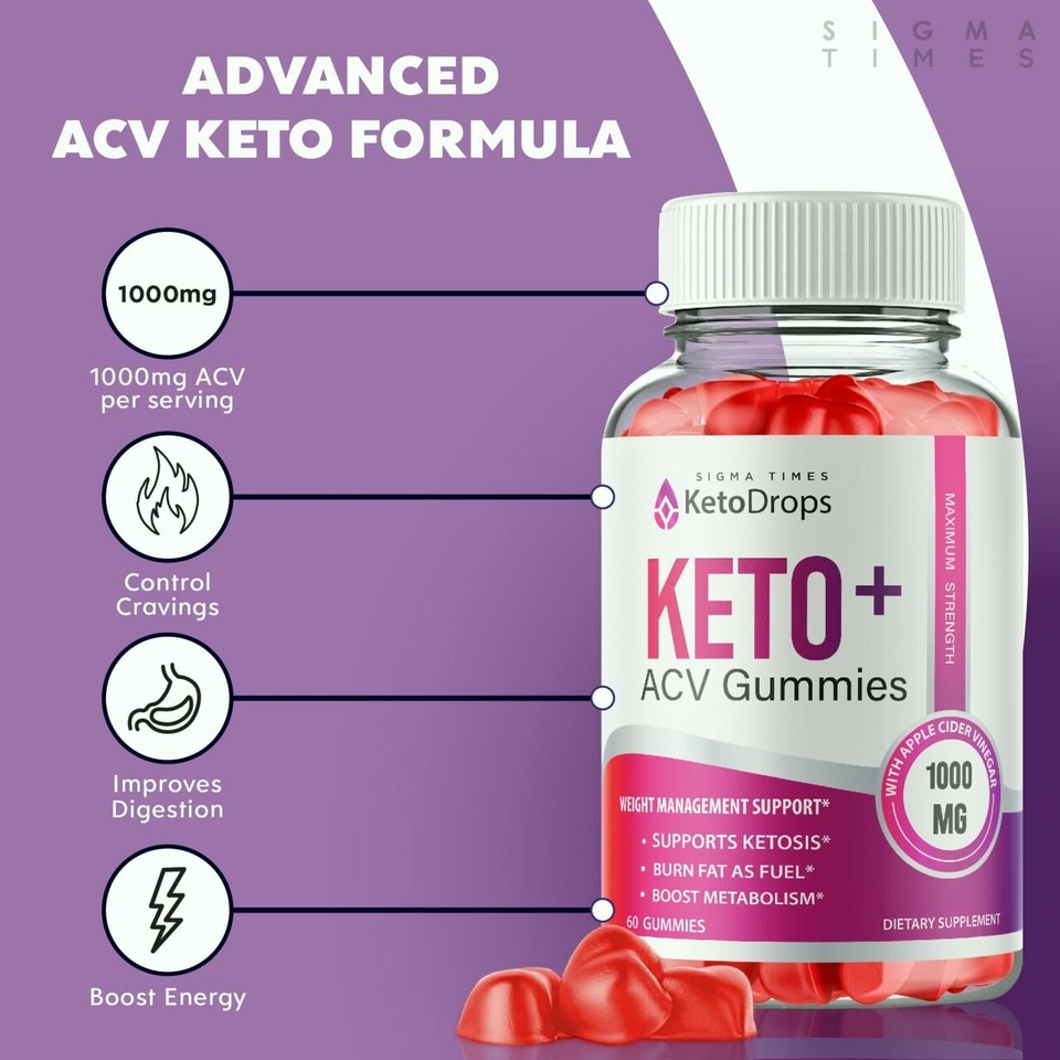 (3 Bottles) Keto Drops, Official Keto Drops ACV Gummies For Weight Loss ...