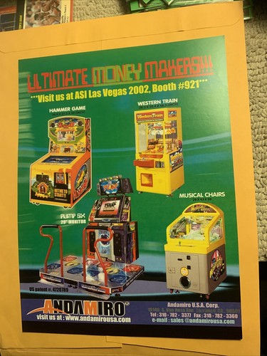 Ultimate ORIGINAL AD 11-8 1/4” Pump It Up SX Andamiro ARCADE VIDEO GAME ...