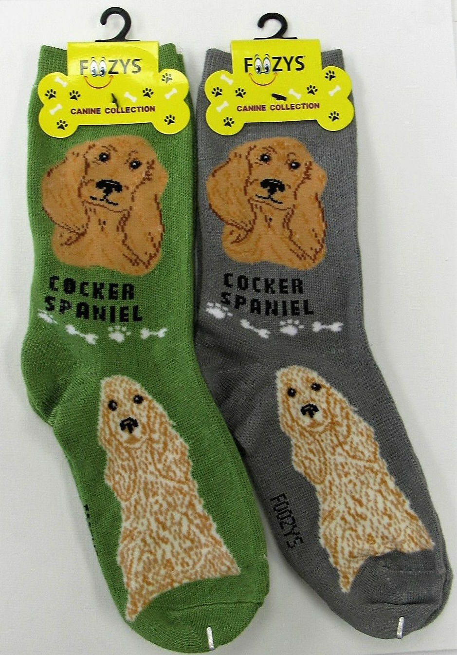 Cocker Spaniel Dog Socks 2 Pairs Women's Foozys Canine Puppy Breed ...