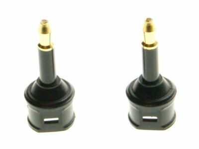 2x TOSlink Optical Socket to 3.5mm Mini Toslink Plug Adaptor with Gold ...