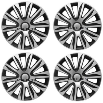FOR CAR VAN SILVER BLACK WHEEL TRIMS COVERS SET 16 INCH R16 NEW NICE ...