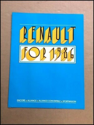 1986 Renault Encore Alliance Convertible Sportwagon Original Car Sales ...