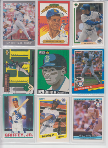 Ken Griffey Jr -9 cards Seattle Mariners Great! MLB Hall of Fame! 13xAS ...