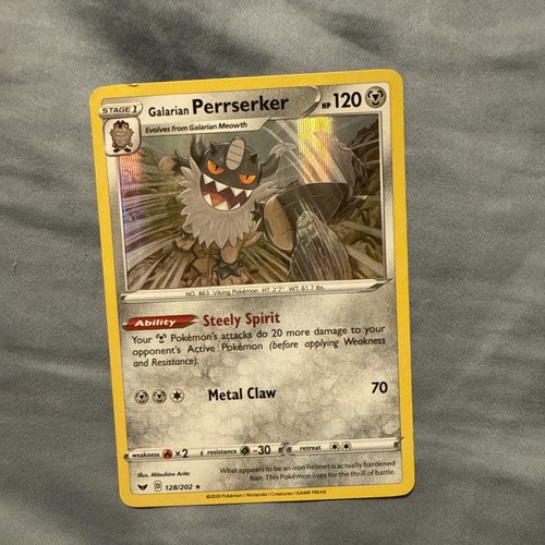 Galarian Perrserker 128/202 Holo Foil Sword & Shield Pokémon Card | eBay