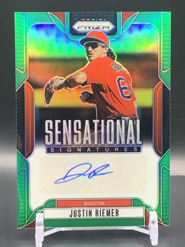 2025 Prizm Justin Riemer Sensational Signatures Green Prizm - Boston ...
