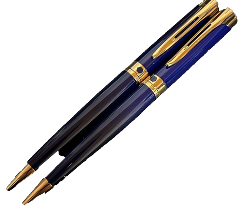 Waterman Ballpoint Pen Retalon Set of 2 Navy Blue Writing instrument ...