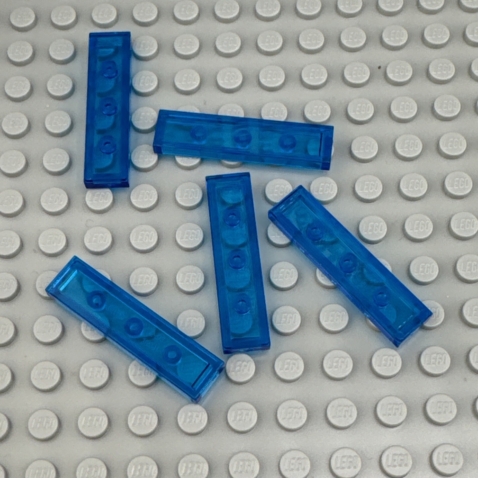 LEGO Tile - Transparent Dark Blue - 1 x 4 - QTY x5 | eBay
