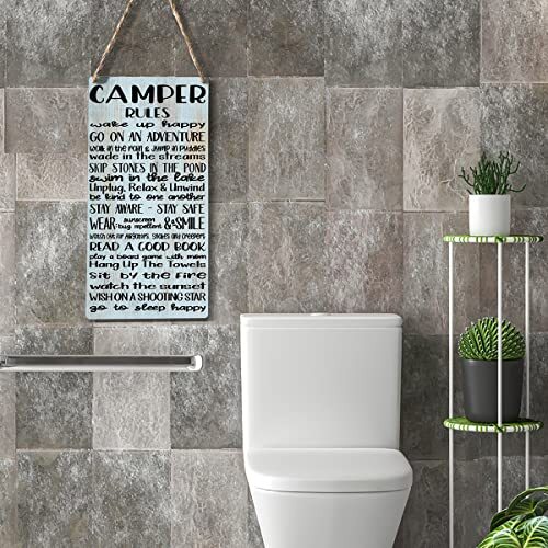 Rustic Camper Rules Wood Sign Camping Camper Decor Farmhouse Home ...