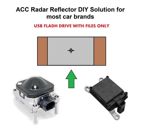 ACC Radar Reflector Plate Solution | Most Car Brands | USB Flash Drive Only