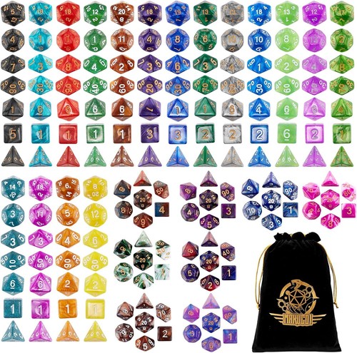 t175Pcs Dnd Dungeons And Dragons Polyhedral Dice Set Lot Rpg Dice ...