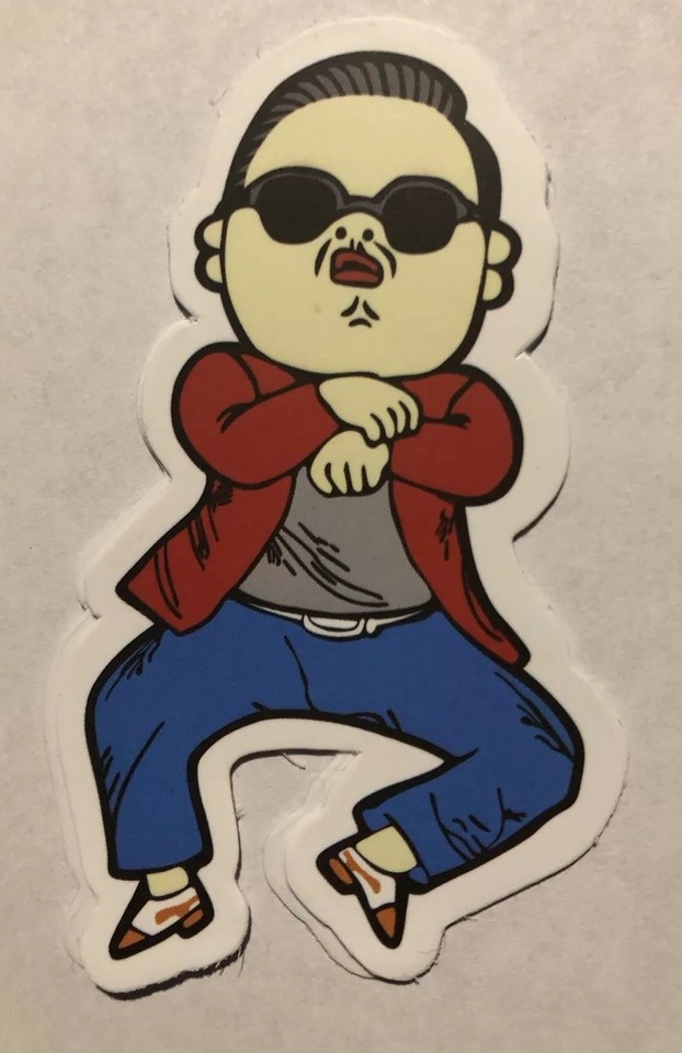 Psy Gangnam Style Humor For Skateboard Laptop Guitar Toolbox Decal ...
