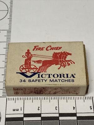 Rare Vintage Matchbox Victoria Fire Chief Safety Matches TransMatch Inc ...