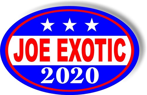 Joe Exotic Tiger King for President 2020 Car magnet Magnetic Bumper ...