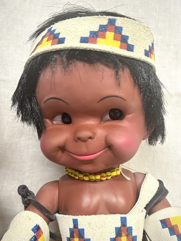 Two Vintage Regal Canada Toy Company Native American Indian Dolls LIL ...
