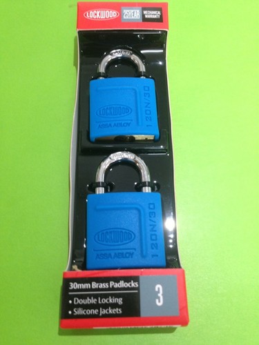 2x Lockwood Padlocks part number 120N/30/118 3 x keys brisbane pickup ...