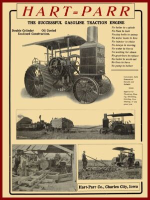 1905 Hart Parr Tractors New Sign - 18" x 24" USA STEEL XL Size - 4# | eBay