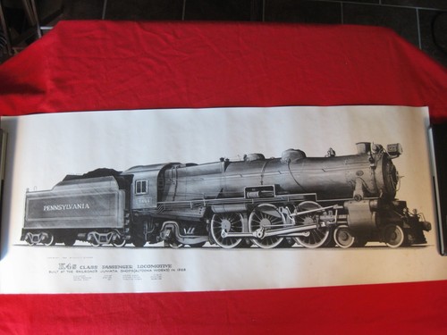 ALVIN STAUFER DRAWING PENNSYLVANIA #5494 K4S CLASS 35" x 14" STEAM ...