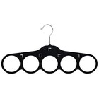 The Hanger Store™ Black Velvet Flocked Scarf Hanger with Belt Hooks ...