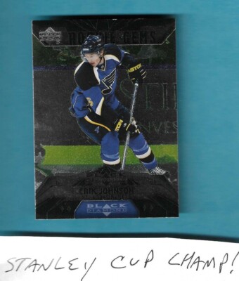 ERIK JOHNSON 2007-08 UPPER DECK BLACK DIAMOND QUAD ROOKIE GEMS RC 195 ...