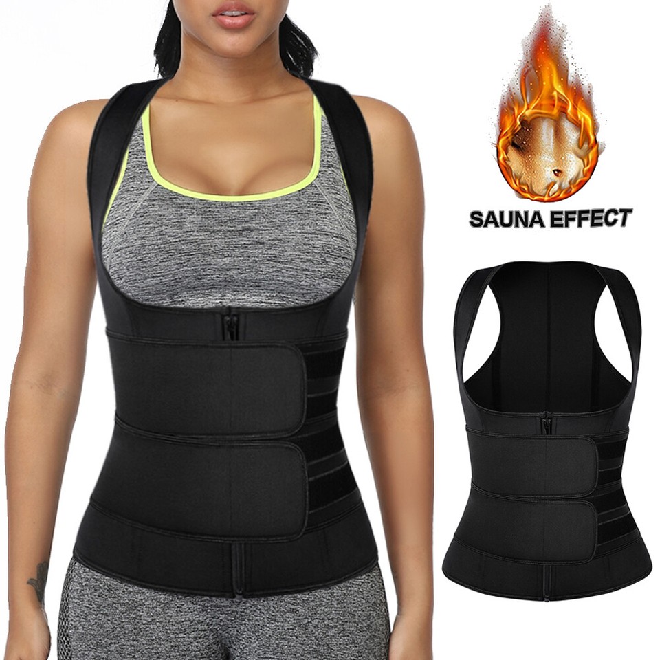 Women Fajas Colombianas Reductoras Sauna Vest Abdomen Sweat Tops Body ...