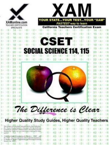 Xam Cset Ser.: CSET Social Science 114, 115 by Sharon Wynne (2006 ...