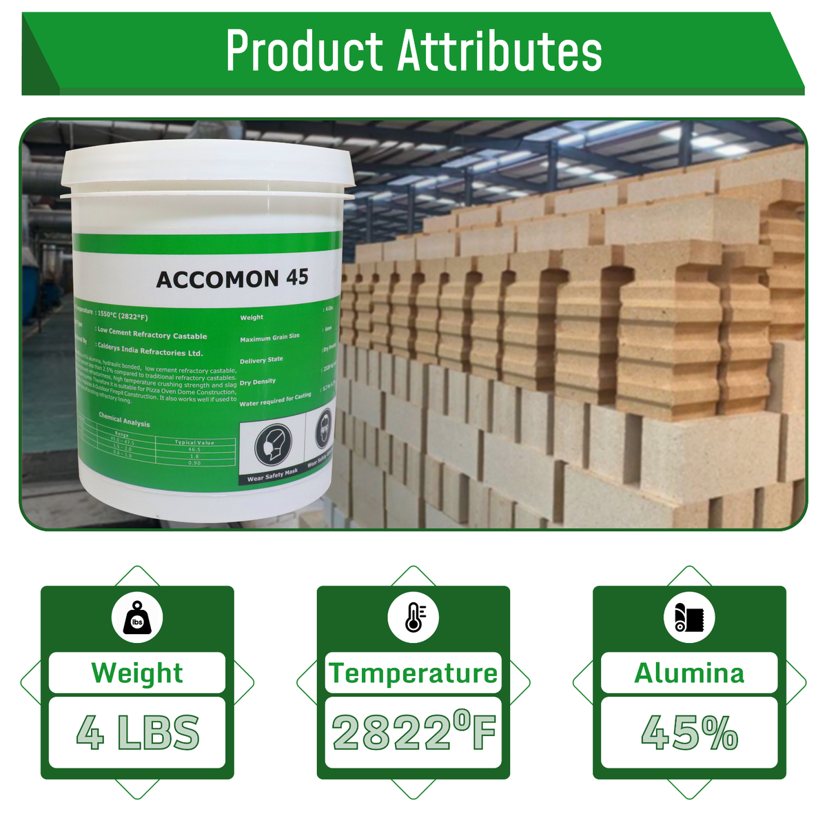 Firecast Castable Cement Mix Firecast Castable Refractory Cement 3110f ...