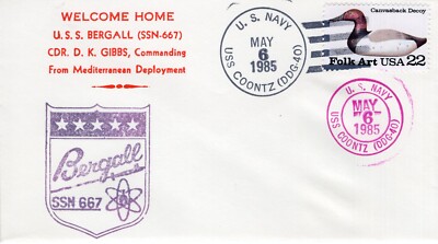 WELCOME HOME USS BERGALL SSN 667 1985 FDC16945 | eBay