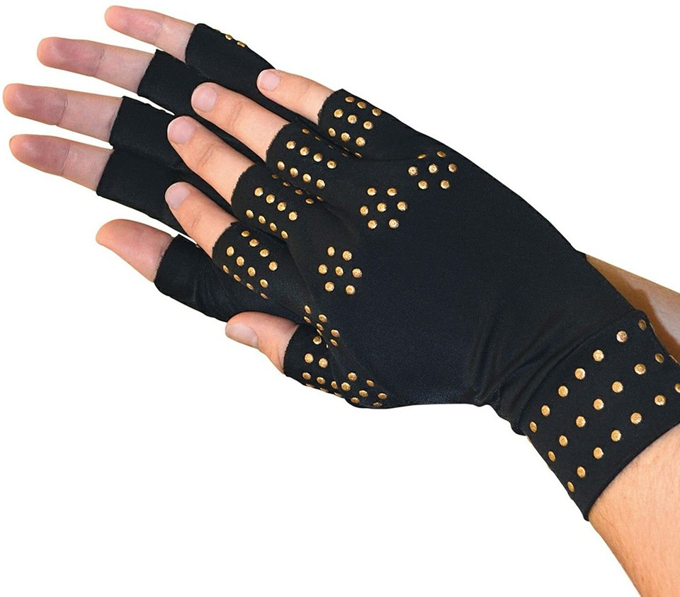 Arthritis Gloves Fingerless Magnetic Compression Support Hand Joint ...