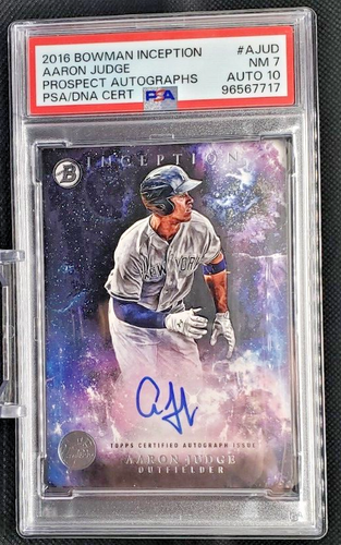 2016 Topps Bowman Inception AARON JUDGE Auto #PA-AJUD PSA 7, Auto 10 ...