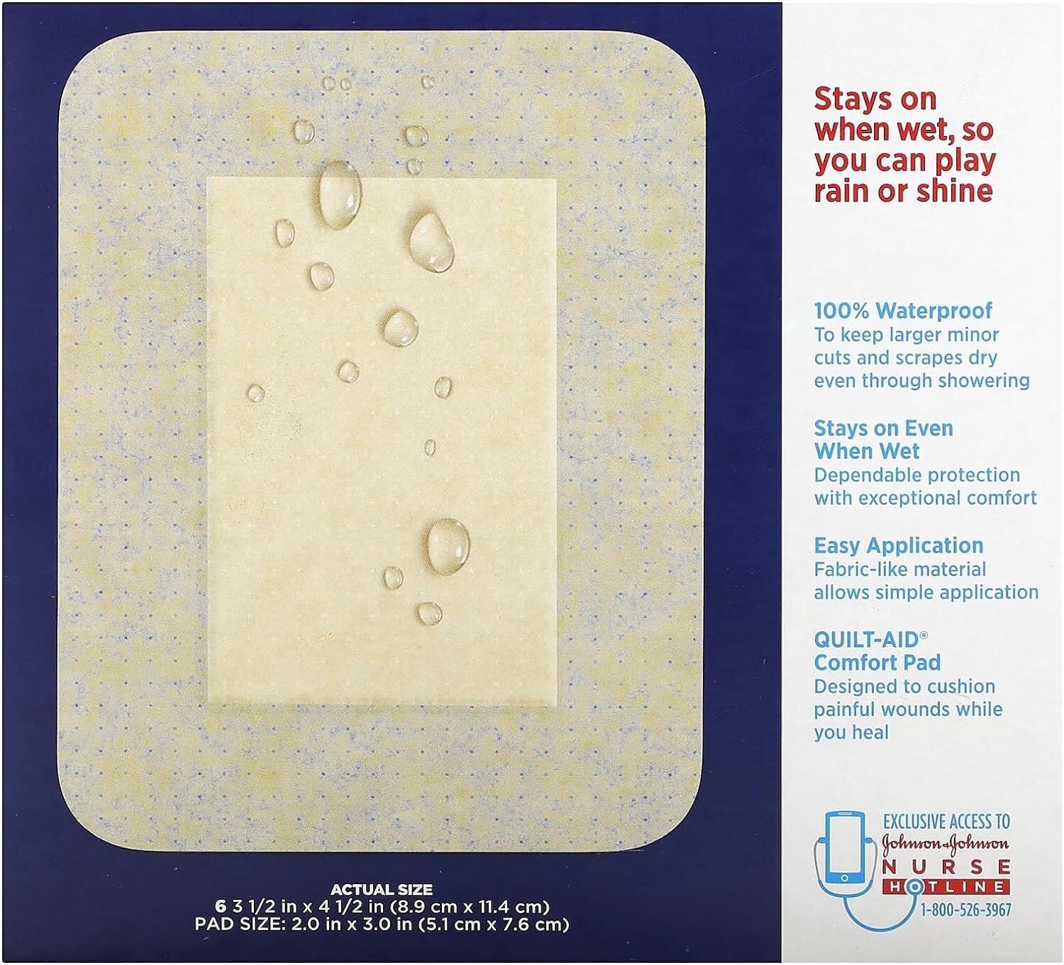 Band Aid Brand Water Block Flex 100% Waterproof Adhesive Bandage 6 Pads ...