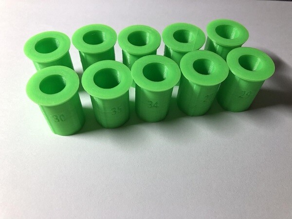 3D Printed Powder Bushings, Sizes 7-46, Compatible with MEC Set of 9 ...