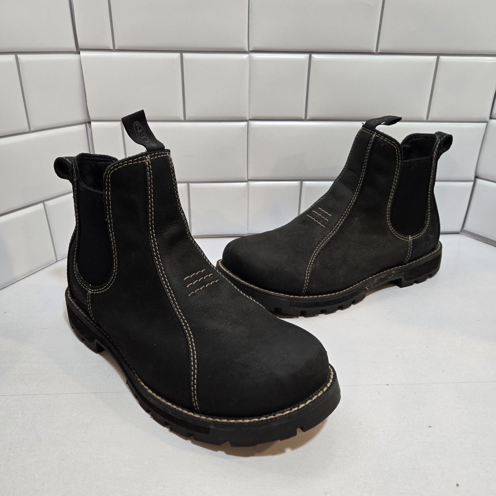 Keen Utility Seattle Romeo Boots Womens Size 8 Black Chelsea Alloy Toe ...