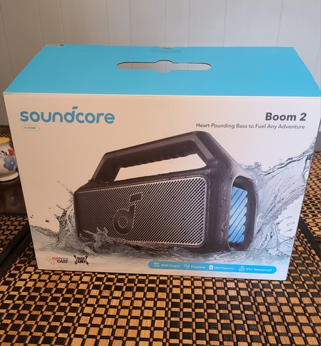 Anker Soundcore Boom 2 80W Bluetooth Speaker IPX7 Boombox Ultimate Bass ...