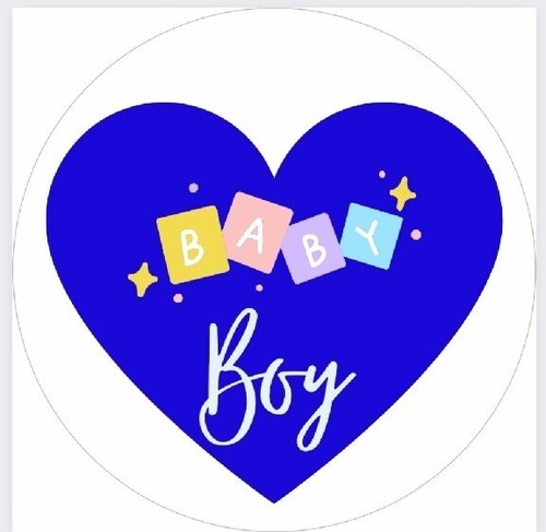 Blue Baby Boy Heart Stickers (1 Sheet of 20 Stickers) | eBay